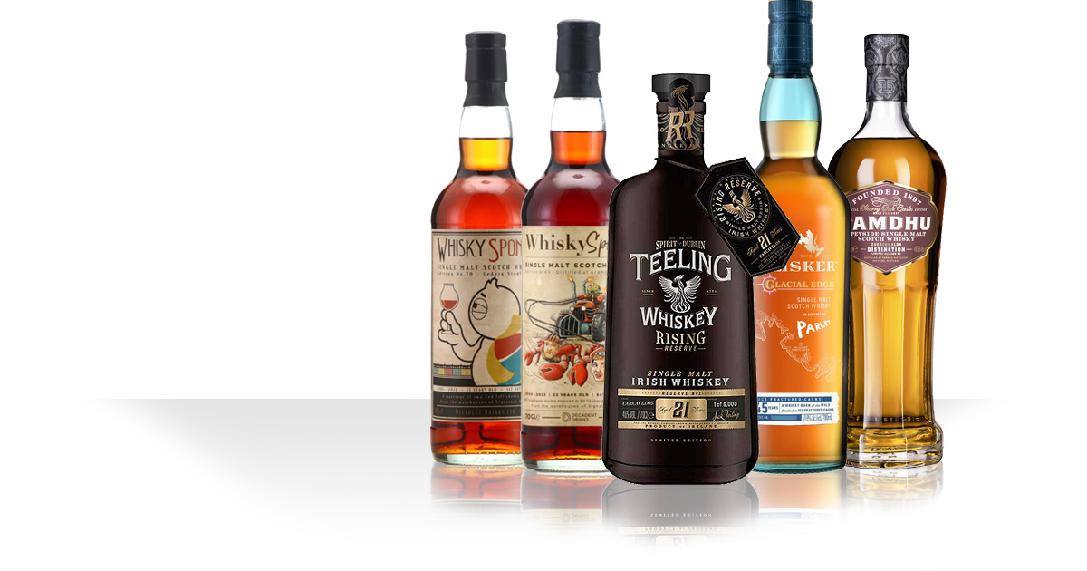 Talisker Glacial Edge / Teeling Rising 21 / Whisky Sponge
