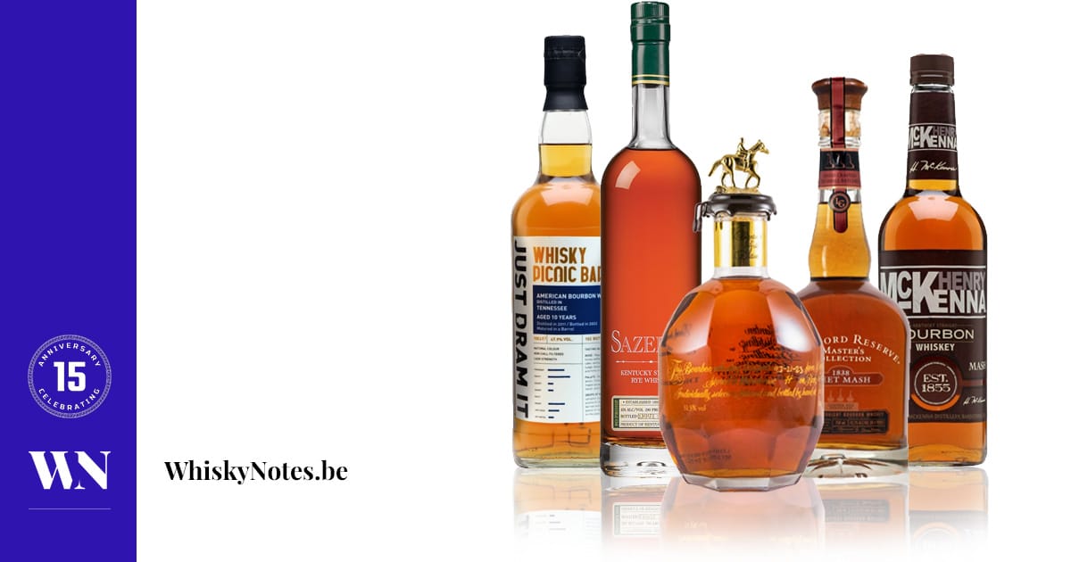 USA whiskey: McKenna, Woodford Reserve, Sazerac, Blanton’s