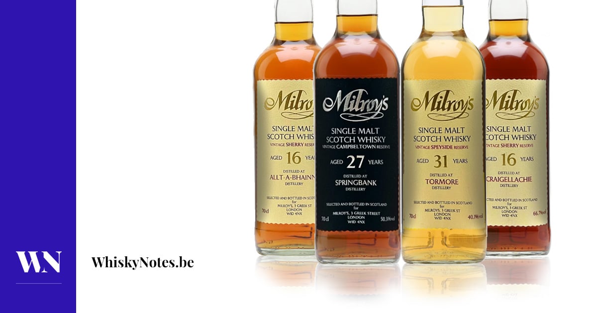 Milroy’s: Springbank, Tormore, Craigellachie, Allt-a-Bhainne